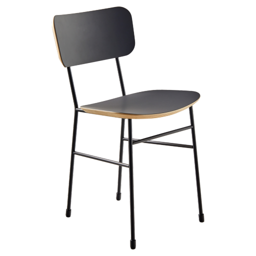 Chaise Mahler plaqué bois noir - Créaligne | Groupe Sofive