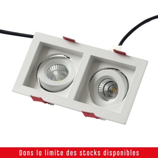 Spot LED double rectangulaire blanc - MSA France | Groupe Sofive
