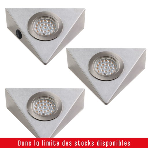 Kit 3 spots LED triangulaires inox - MSA France | Groupe Sofive